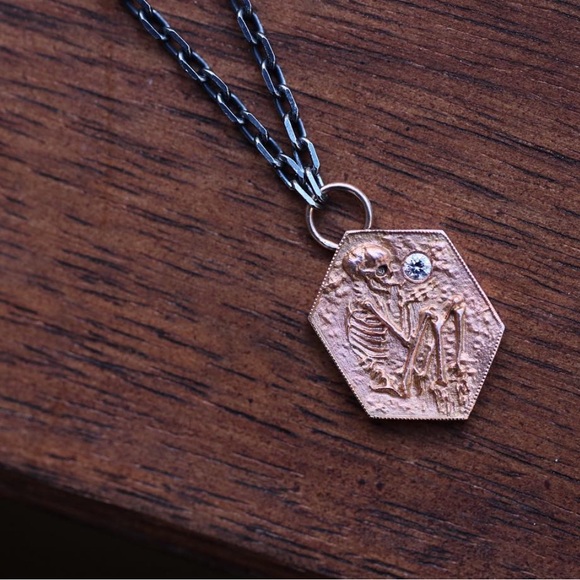 dmd metal | Jewelry | Shallow Grave Necklace Rose Gold Diamond And ...